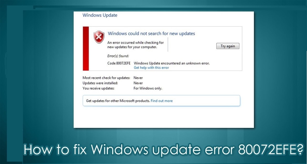 Windows 7 Update 80072EFE Hatasi Updateleri Görmeme Problemi Nasıl ...