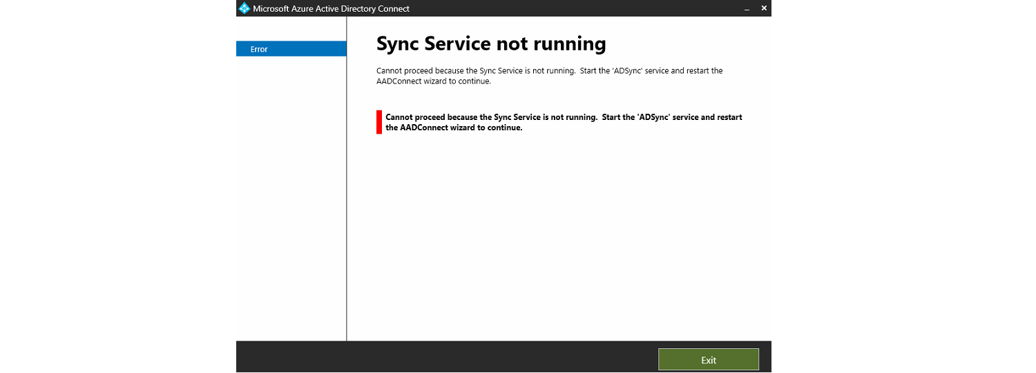 Azure AD Connect Sync Service Not Running Hatasının Çözümü - VMware ... Azure AD Connect Sync Service Not Running Hatasının Çözümü - VMware ...
