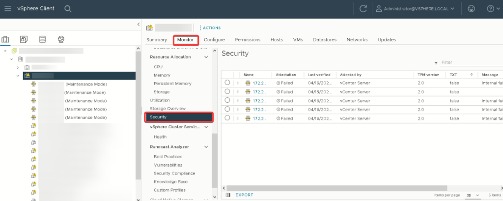 Vmware Esxi Tpm Configuration Fix Tpm Attestation Alarm Vmware